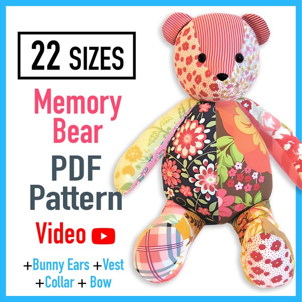 Memory Bear Sewing Pattern - Etsy