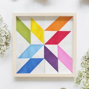 Colorful Quilt Block Pattern, Quilting for Beginners, Easy Quilting - Etsy