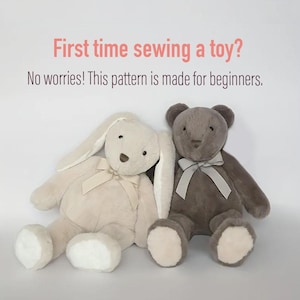 Memory Bear Pattern, Fluffy Rabbit Pattern, Memory Bear Pattern, Stuff Animal Sewing Pattern ...