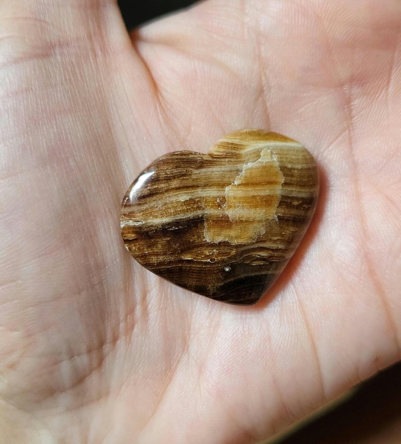 Chocolate Calcite Aragonite Crystal Heart - Etsy