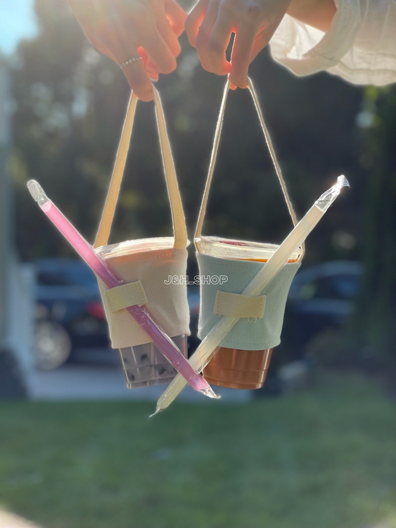 Bubble Tea Boba Carrier Holder Foldable With Handle and Straw Holder ...