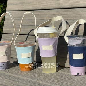 Bubble Tea Boba Carrier Holder Foldable With Handle and Straw Holder ...