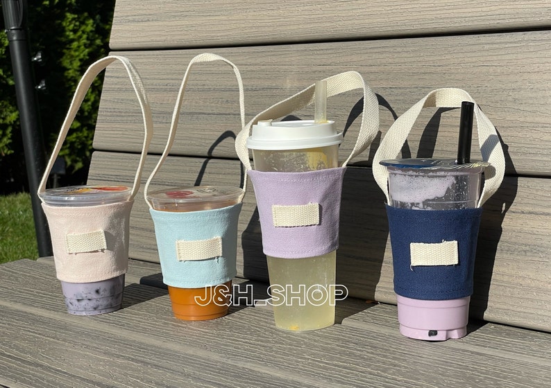 Bubble Tea Boba Carrier Holder Foldable With Handle and Straw Holder ...