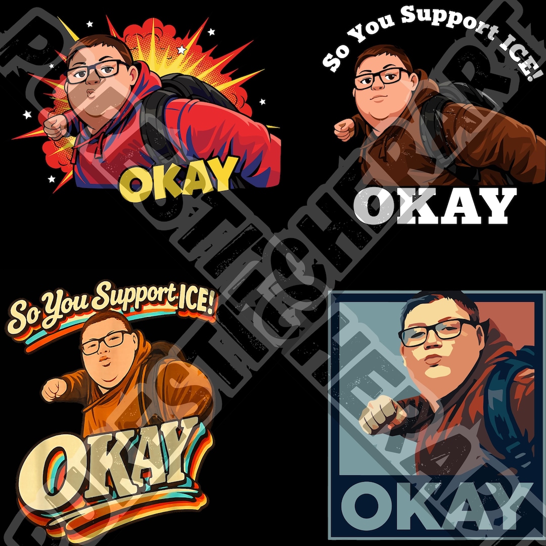 Okay Punch Kid Meme so You Support ICE PNG | Viral Punch Kid Design ...