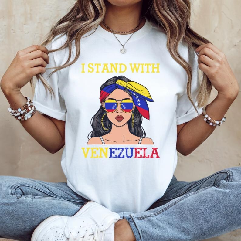 I Stand With Venezuela Proud Venezuelan Girl PNG, Venezuelan Girl ...