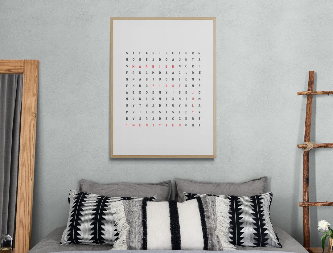 Personalised Wedding Date Word Search Puzzle - Etsy
