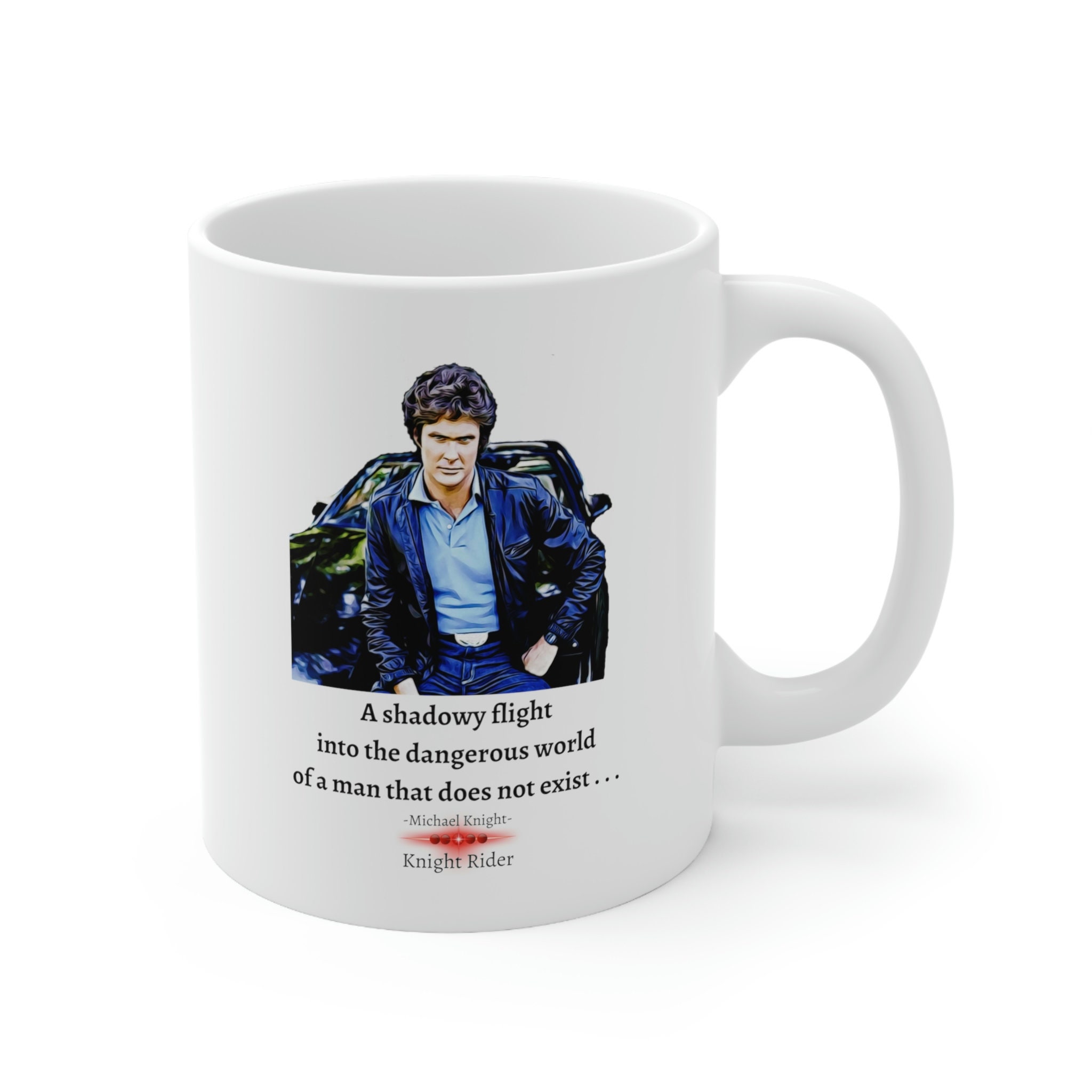 Knight Rider David Hasselhoff White Ceramic Mug Iconic - Etsy