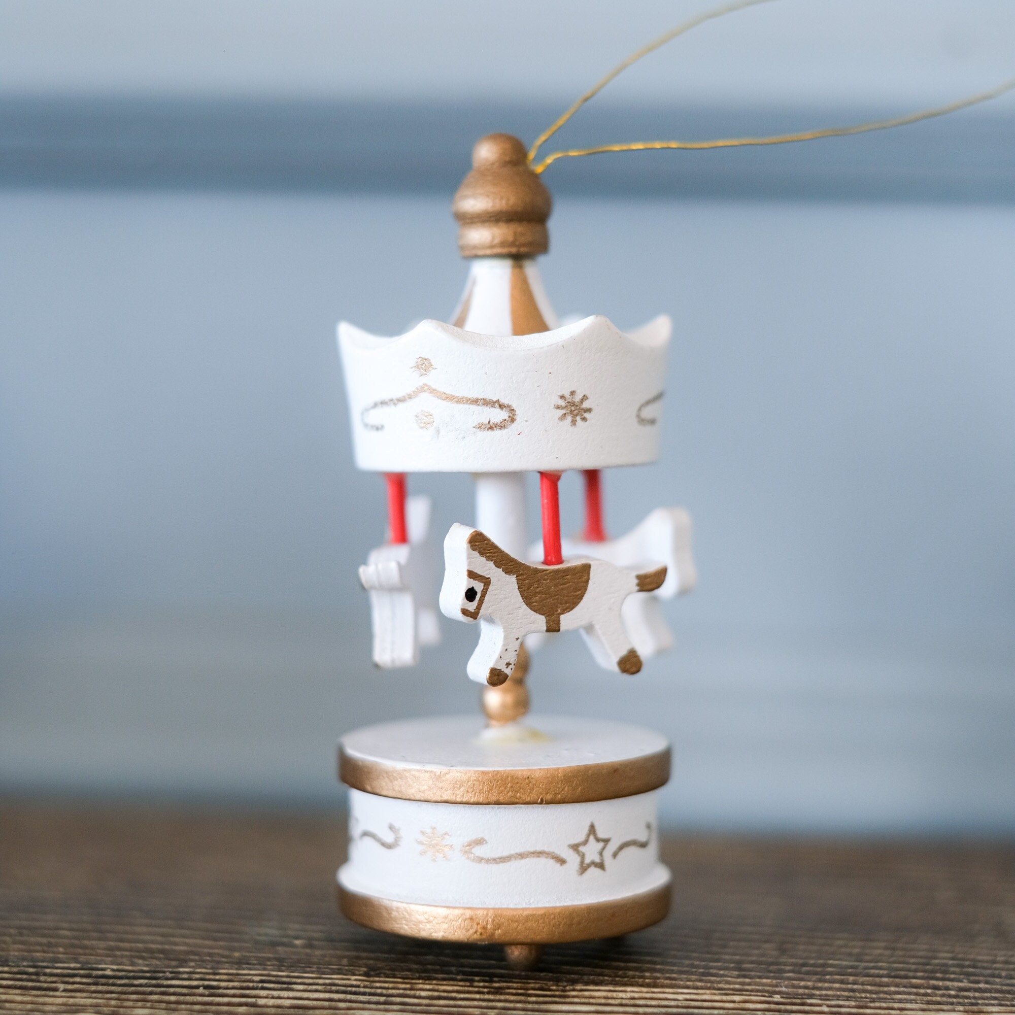 Personalized Carousel Christmas Ornament. Noel Favor and Xmas Table ...