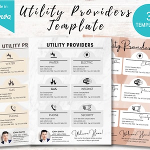 Utility Providers Template. THREE Customizable Flyer. Utility Provider ...