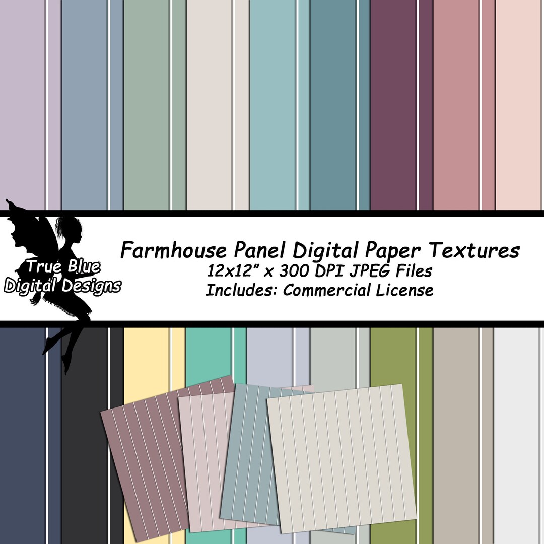 Farmhouse Panel Textures, Digital Paper, Farmhouse Digital Paper ...