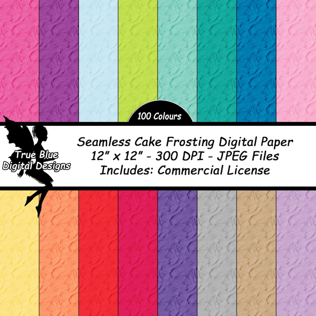 Seamless Cake Frosting Digital Paper, Seamless Textures, Seamless ...