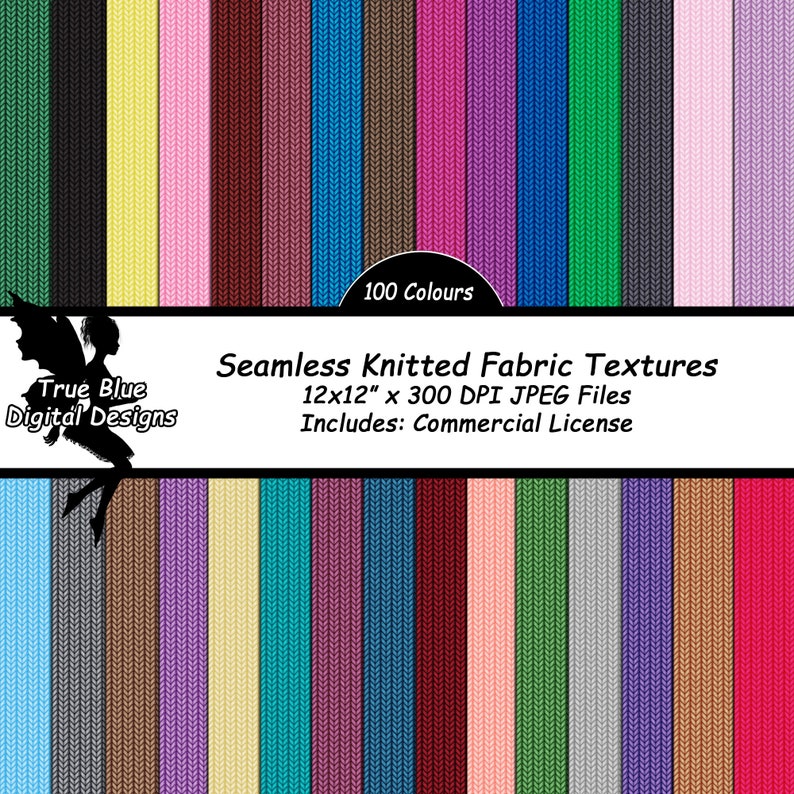 Seamless Knitted Fabric, Digital Paper, Seamless Textures, Seamless ...