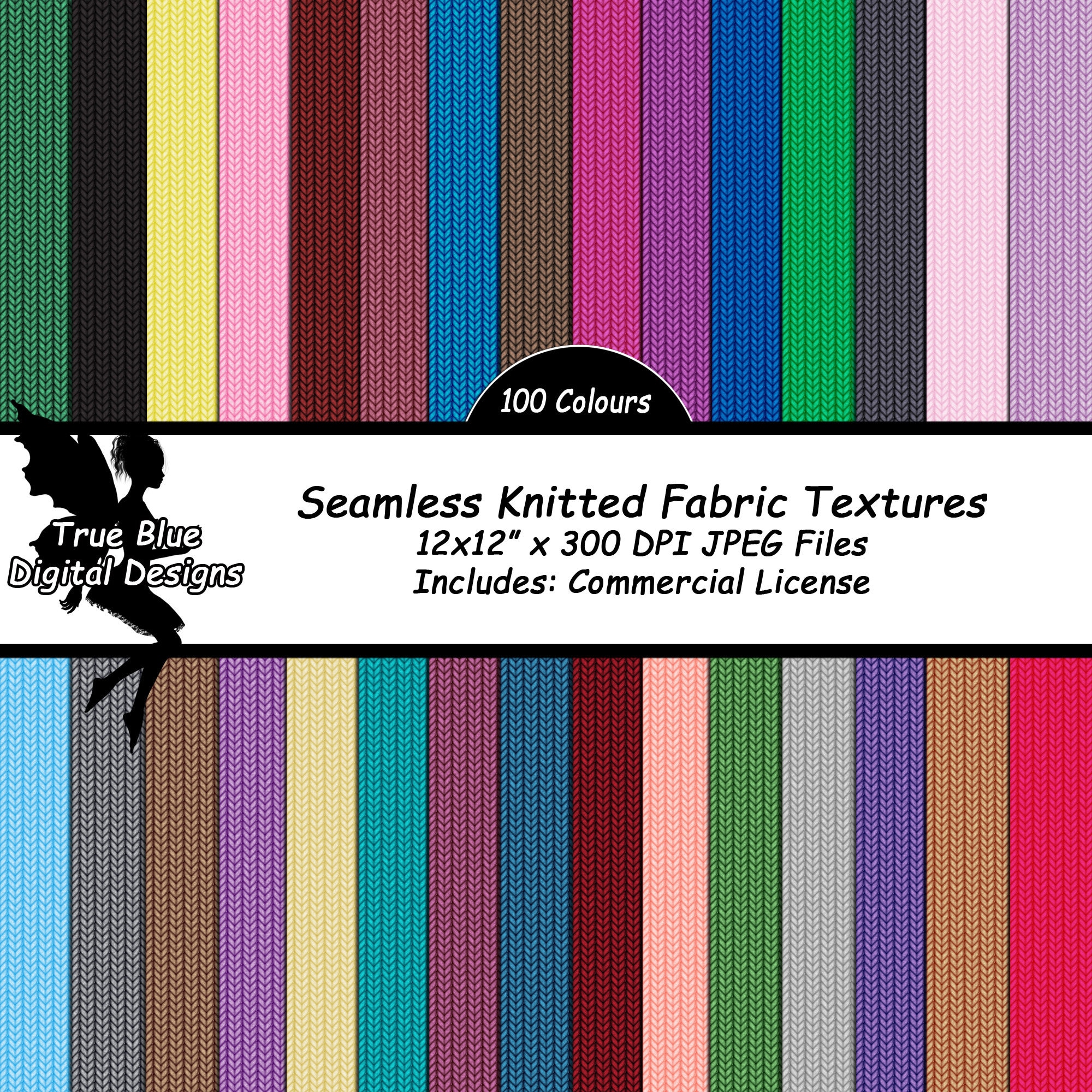Seamless Knitted Fabric, Digital Paper, Seamless Textures, Seamless ...