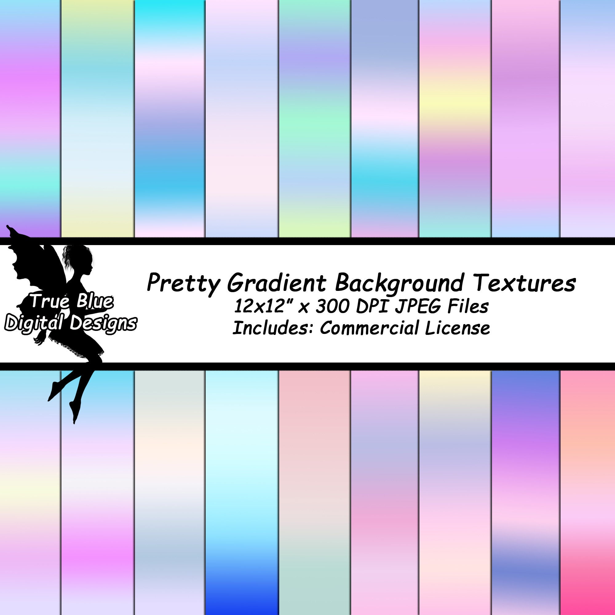 Soft Pastel Gradients, Digital Paper Pack, Unicorn Digital Background ...