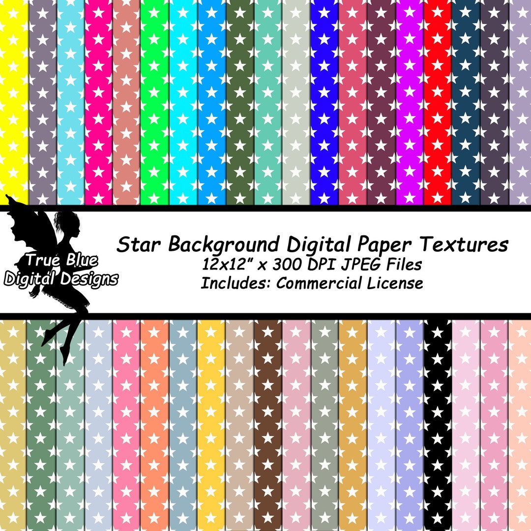 Star Background Textures, Star Paper, Digital Paper, Paper With Stars ...