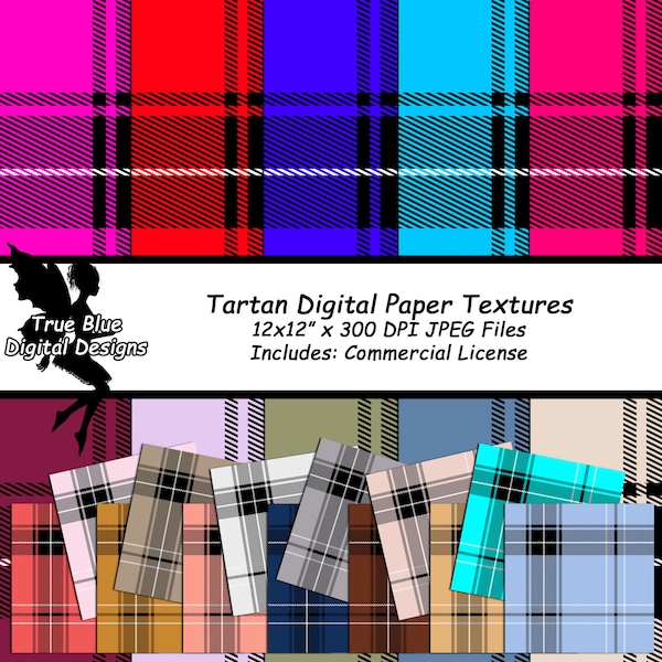 Tartan Digital Paper - Etsy