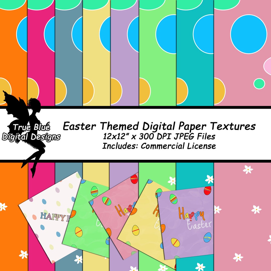 Easter Digital Paper, Digital Papers, Easter Eggs, Easter Clipart ...