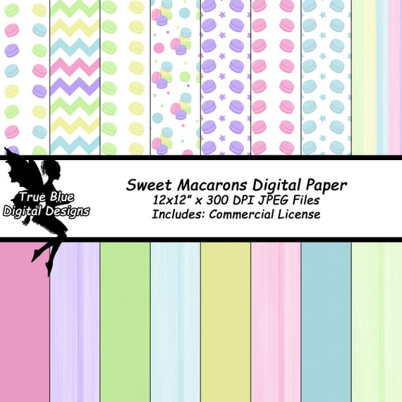 Macaron Digital Paper Marcaron Paper Textures Pastel - Etsy