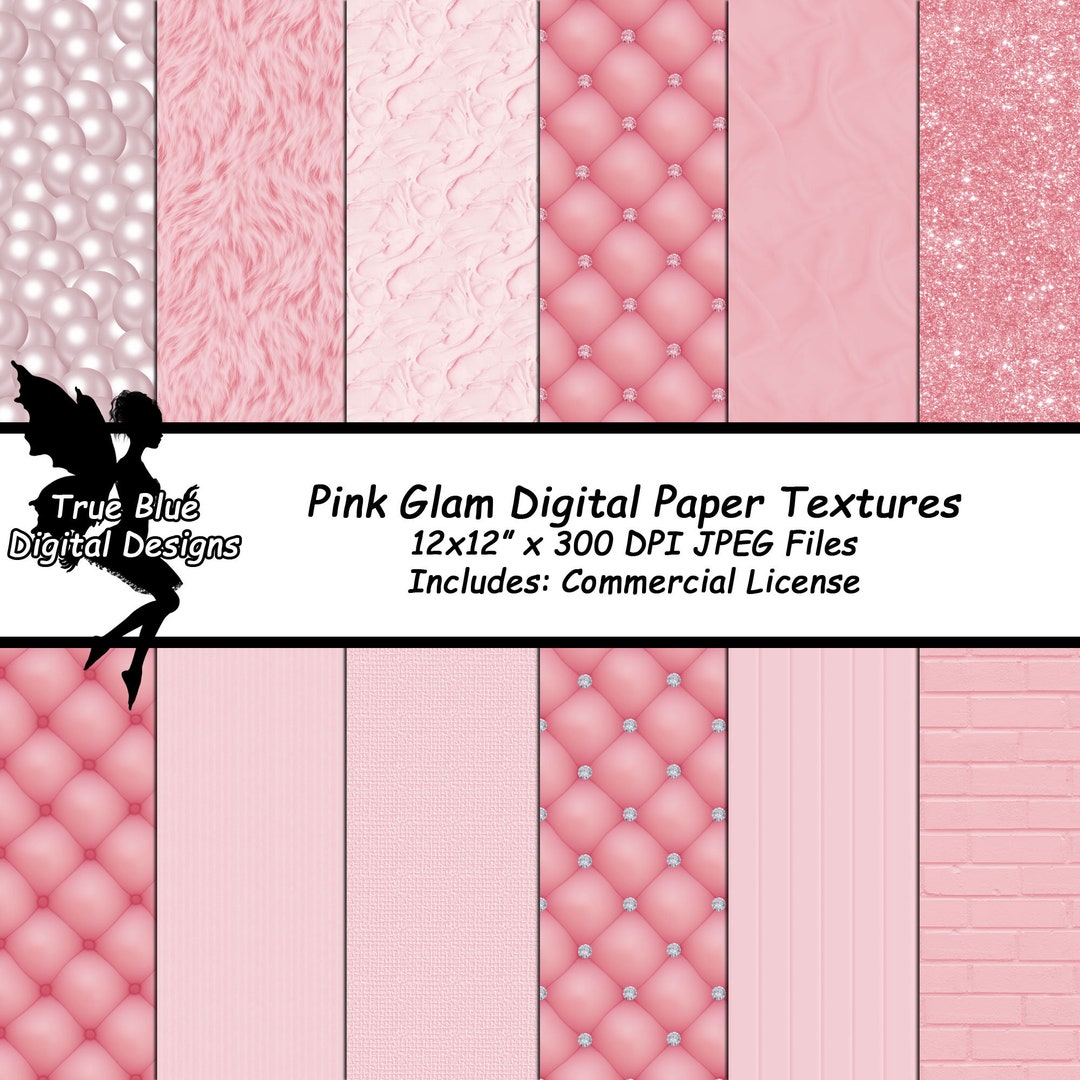 Pink Glam Digital Paper, Glam Textures, Glam Digital Paper, Pink ...