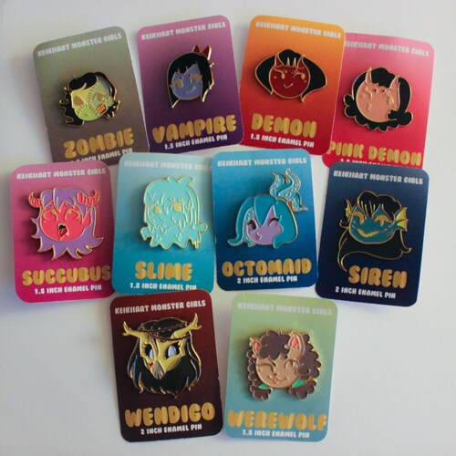 Demon Girl Heartbreaker Enamel Pin - Etsy
