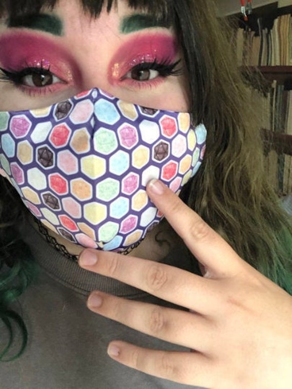 Dungeons & Dragons D20 Face Mask Dnd Mask Face Mask - Etsy