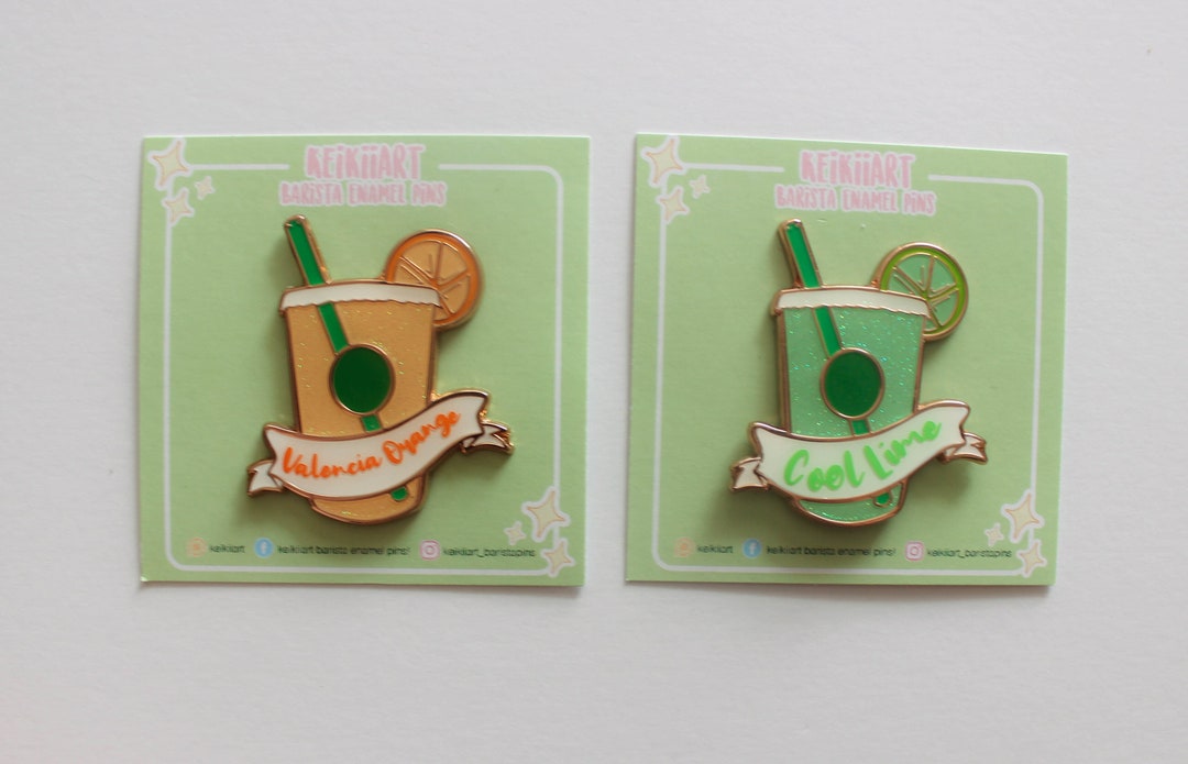 RIP Refreshers Enamel Pins | Valencia Orange Refresher | Cool Lime ...