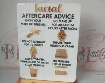 Aftercare Sign/ Laser Aftercare Sign/salon Decor/beauty Decor/ - Etsy
