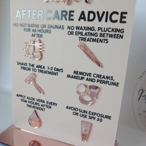 Aftercare Sign/ Laser Aftercare Sign/salon Decor/beauty Decor/ 3d ...