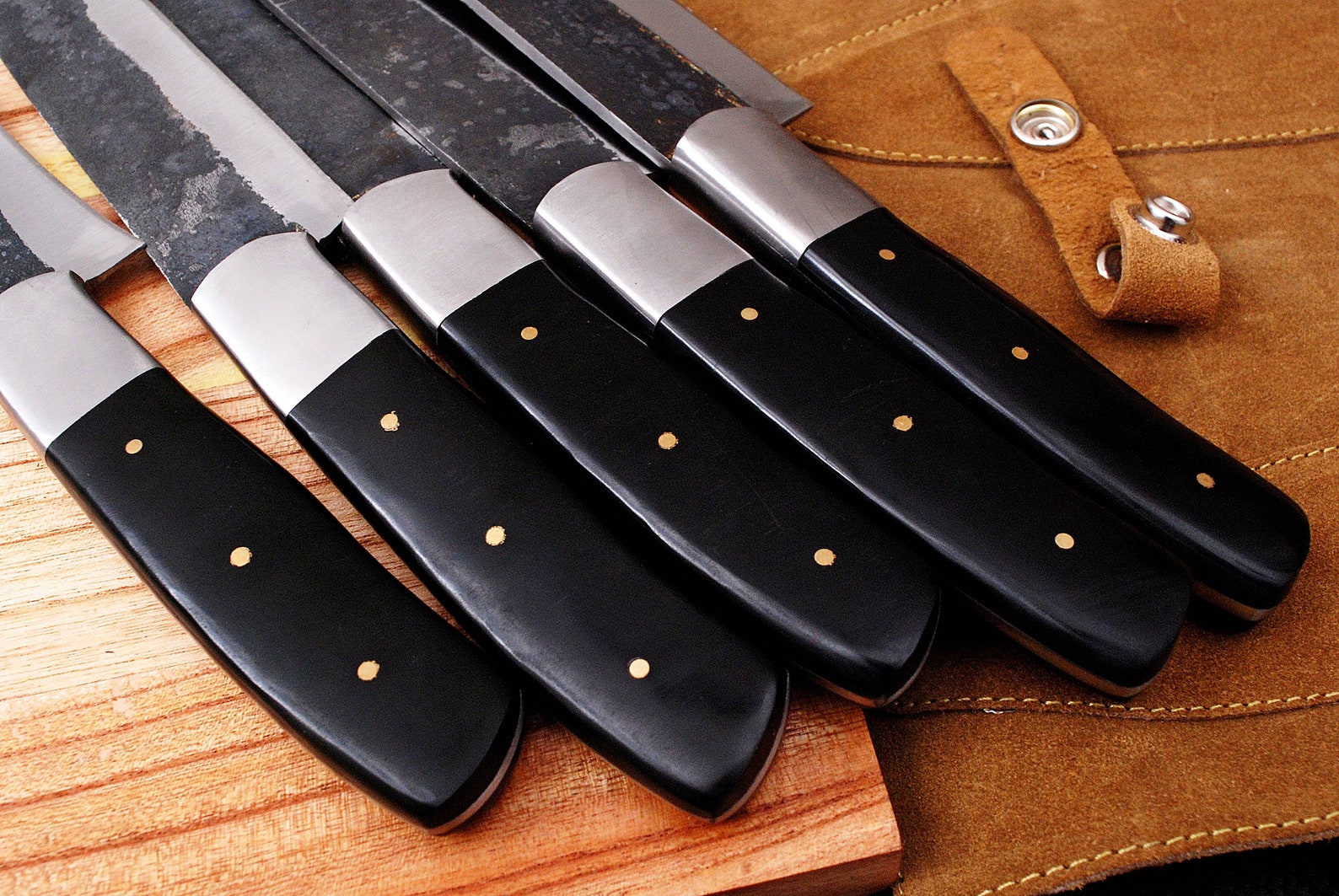 DAMASCUS KNIFE SET Hand Forged Knife Hunting Forging Mark - Etsy Canada