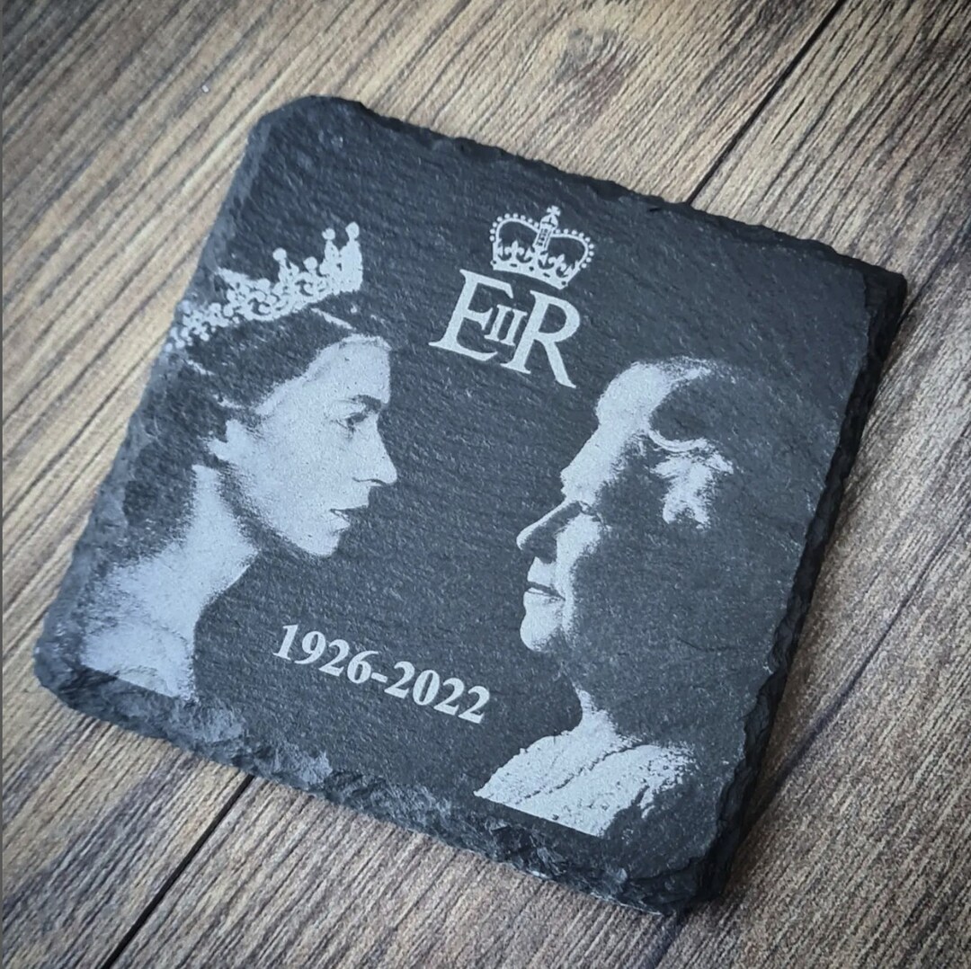 Queen Elizabeth II Commemorative Laser Engraved Coaster. 2nd - Etsy