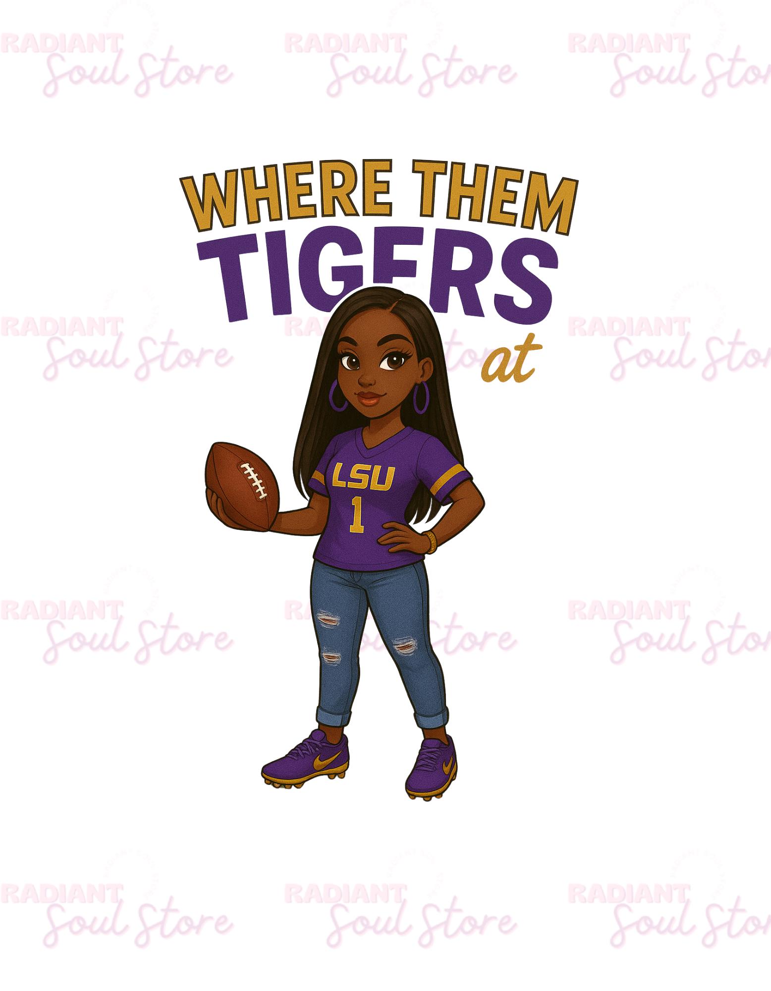 LSU Tigers PNG: Football Fan Art (4 Digital Downloads) - Etsy