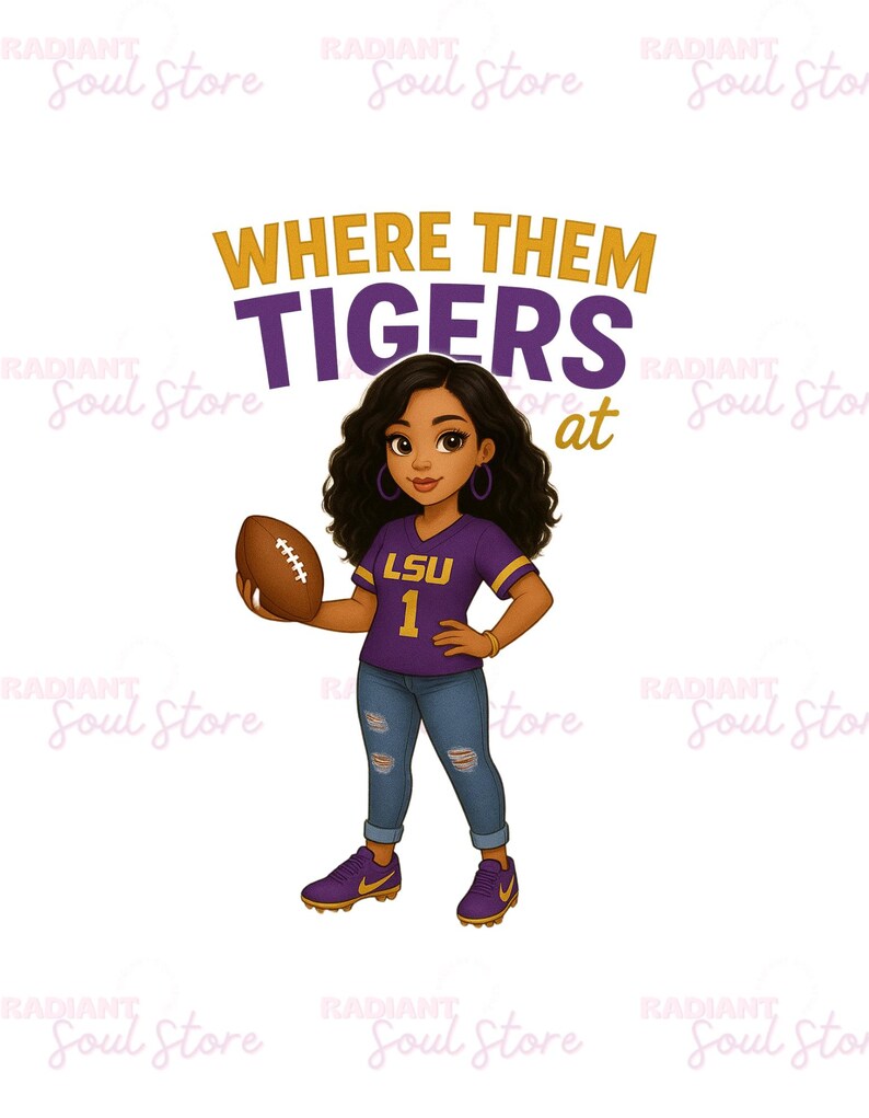 LSU Tigers PNG: Football Fan Art (4 Digital Downloads) - Etsy
