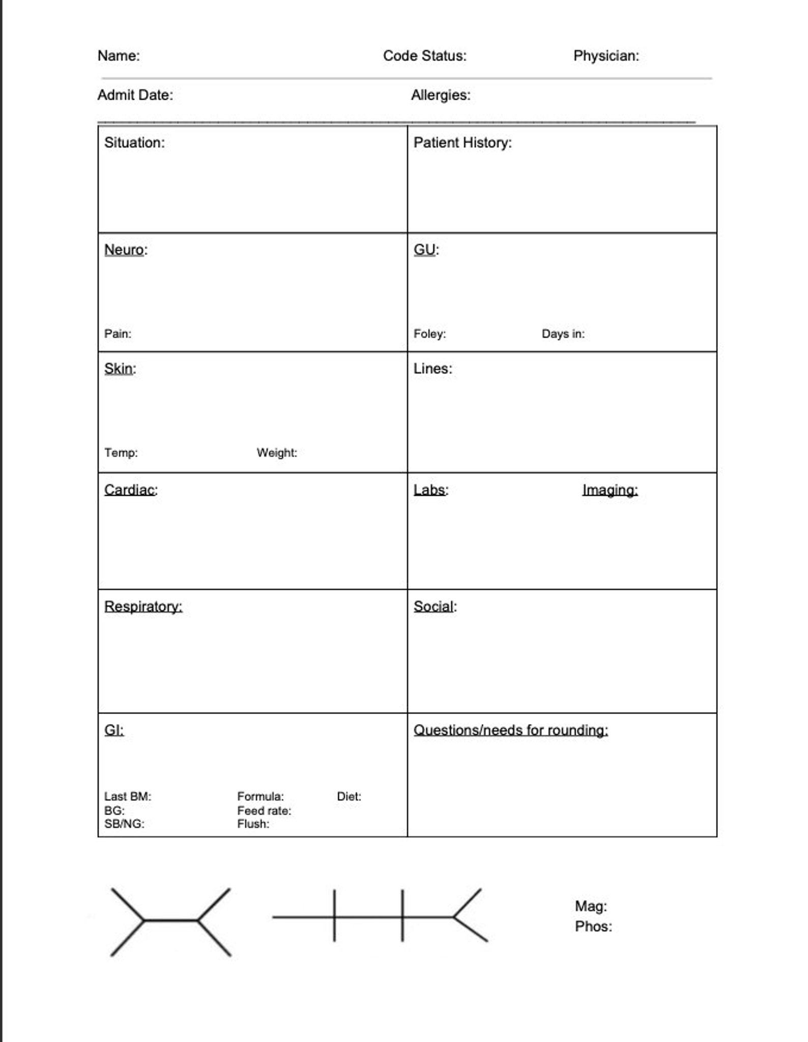 ICU Report Sheet | ICU Nurse | Nursing School | Registered Nurse ...
