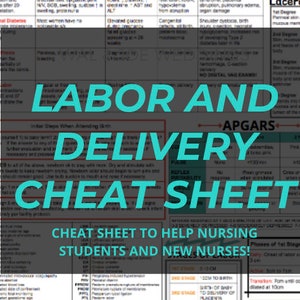 Labor & Delivery Nursing | Nursing Cheat Sheets | Nursing School ...