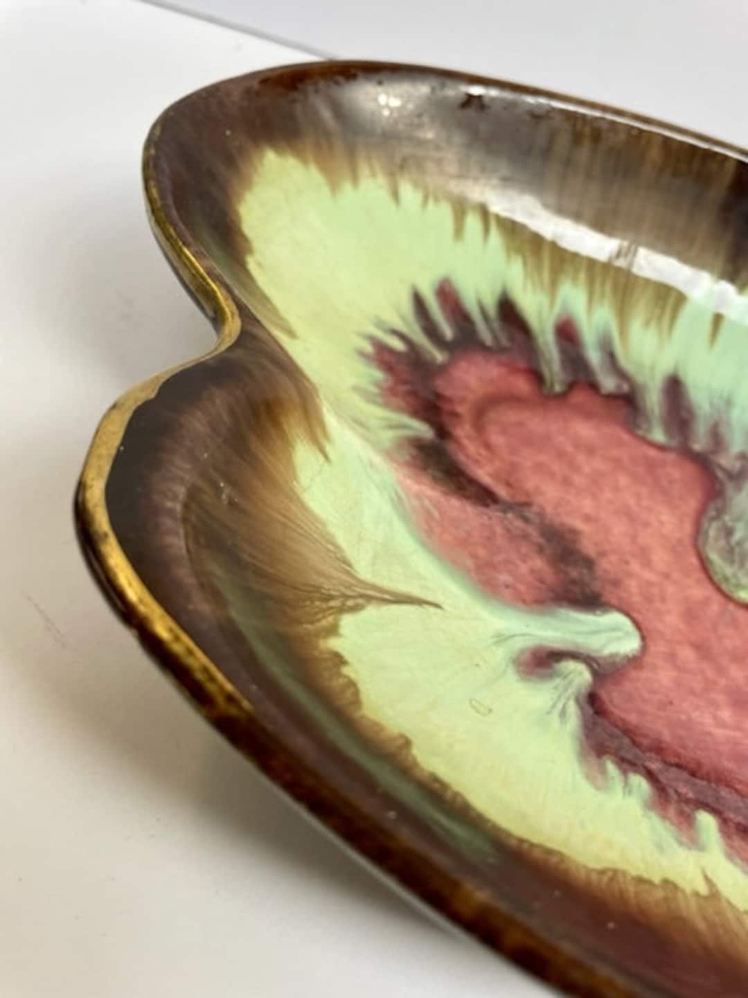 West Germany Pottery 442 - Vintage West Germany Dish - Brown, Green ...