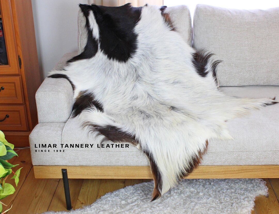 Western Style Goat Hide | Real Goat Skin Rug | Natural Home Decor - Etsy