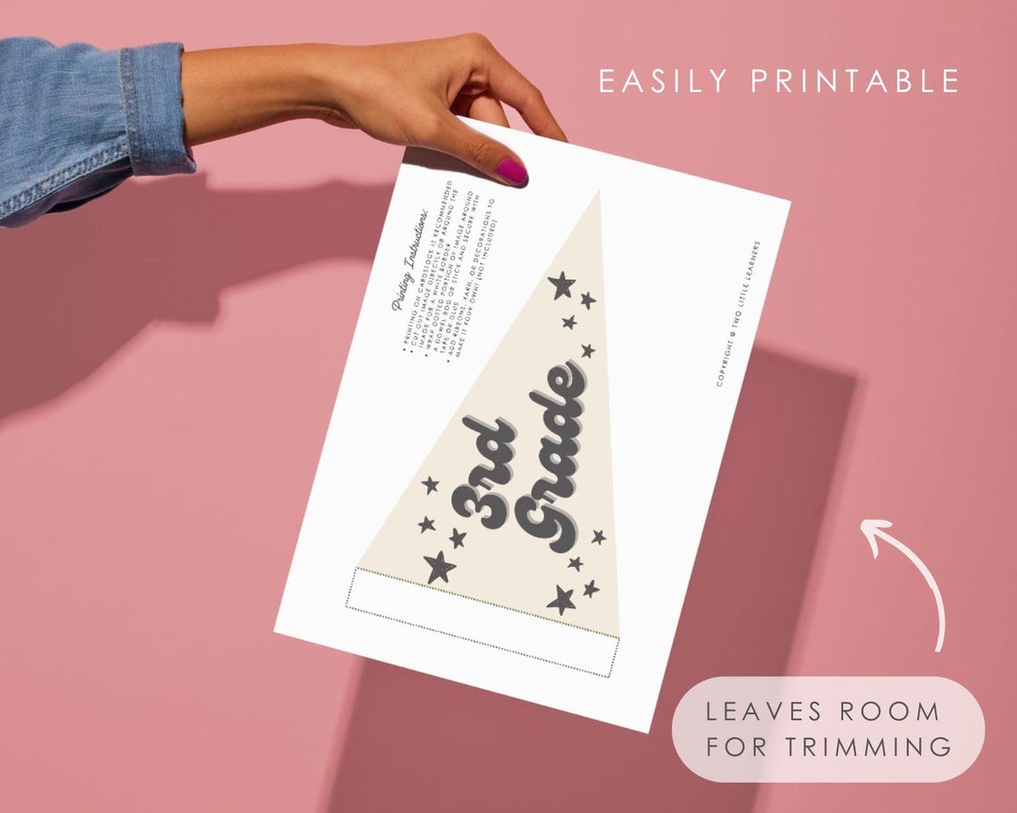 School Grade Level Pennant Flags, 1st Day of School, First Day of ...