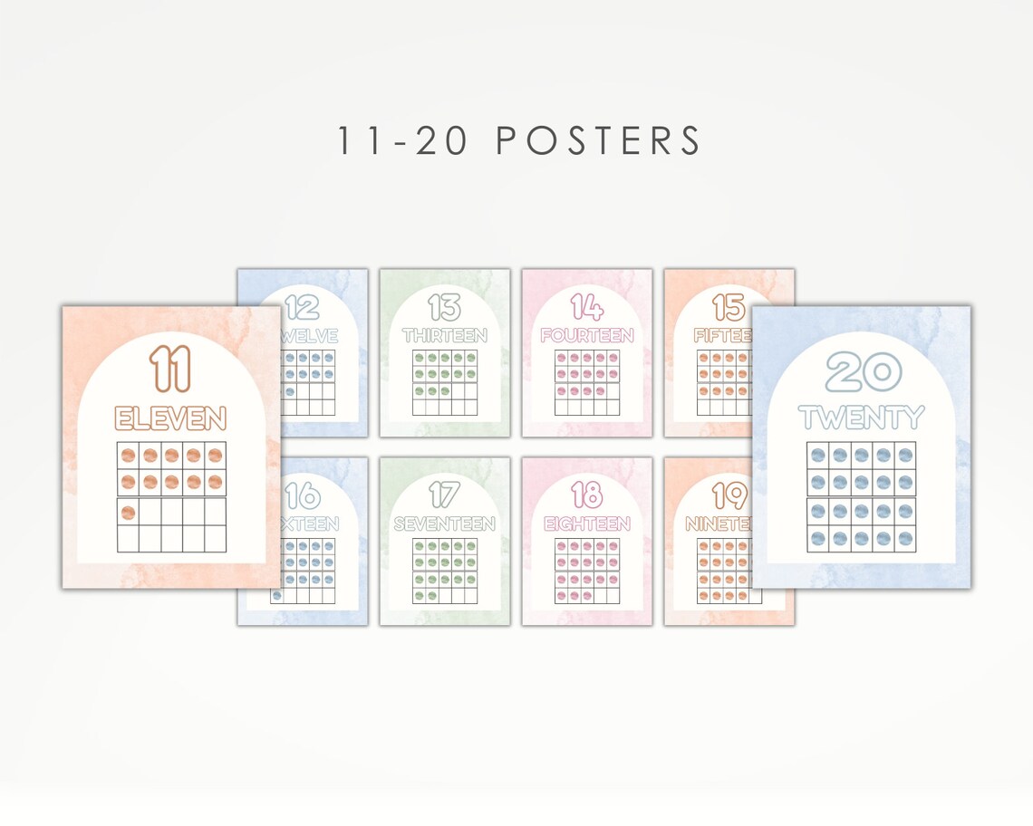 Number Ten Frame Classroom Posters, Printable Education Posters ...