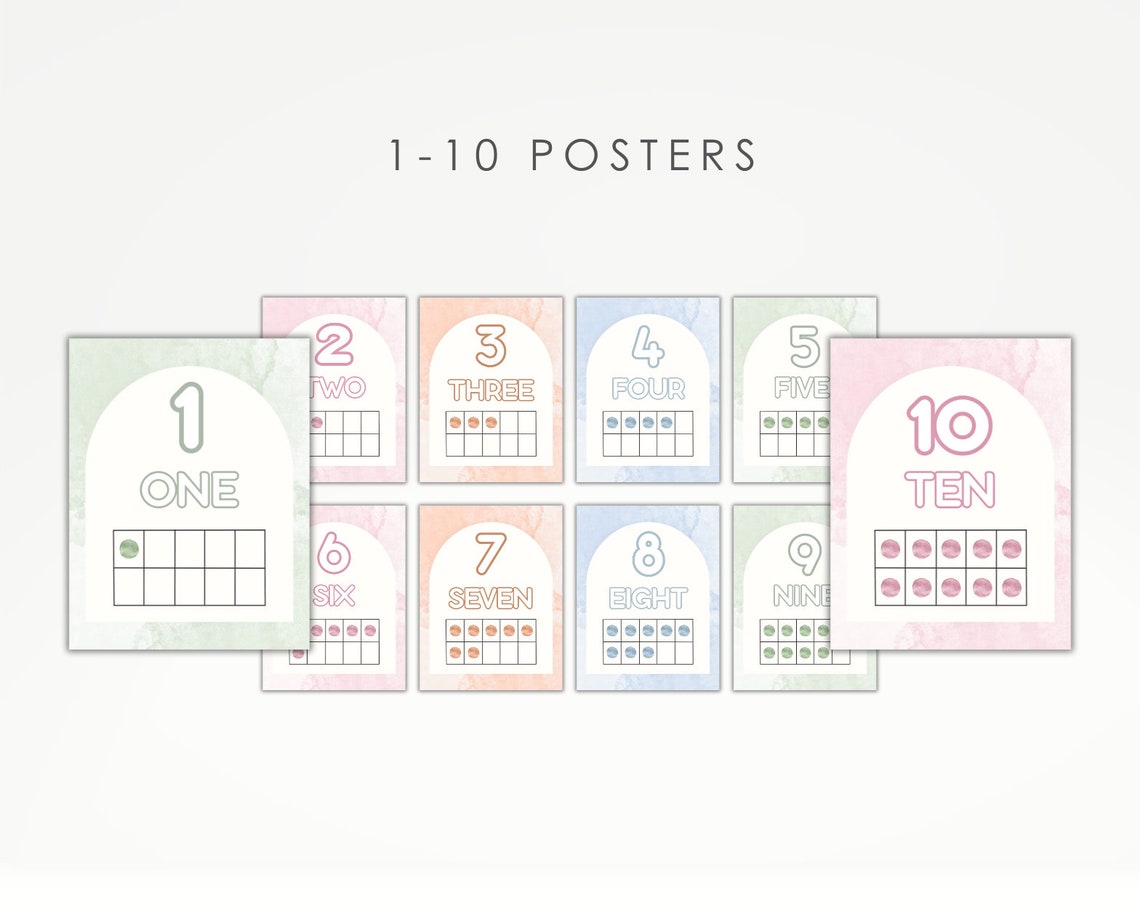 Number Ten Frame Classroom Posters, Printable Education Posters ...