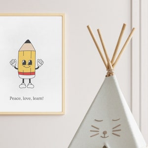 Groovy Set of 8 Educational Posters, Vintage Classroom Decor, Retro ...