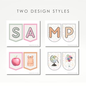 Watercolor Pastel Classroom Decor, Bulletin Board Letters, Editable in ...