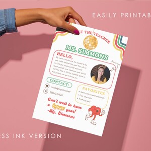 Back to School, Meet the Teacher Editable Canva Template, Colorful ...
