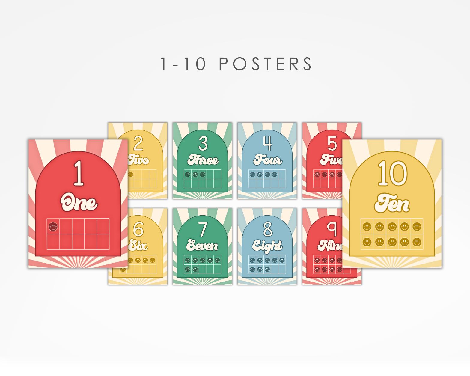 Number Ten Frame Classroom Posters, Printable Education Posters ...