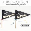 School Grade Level Pennant Flags, 1st Day of School, First Day of ...