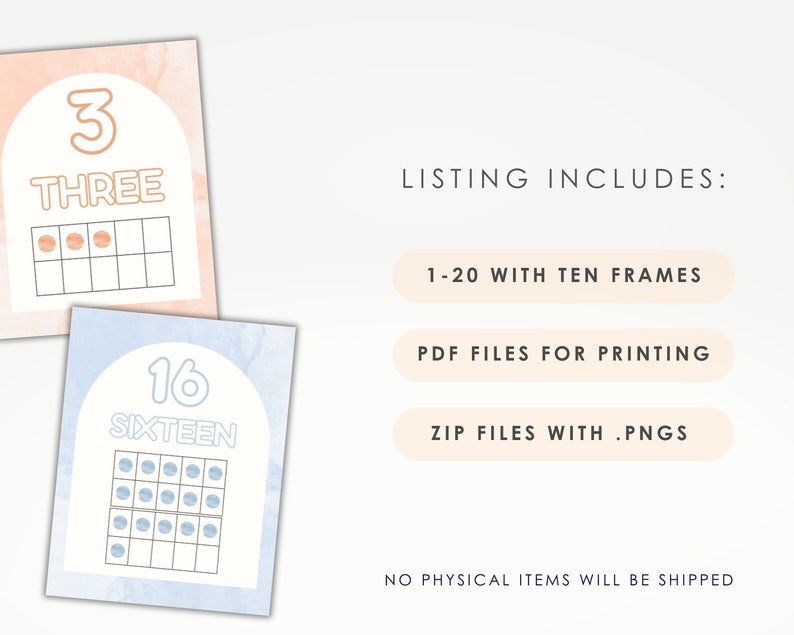 Number Ten Frame Classroom Posters, Printable Education Posters ...