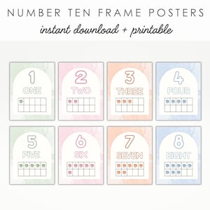 Number Ten Frame Classroom Posters, Printable Education Posters ...