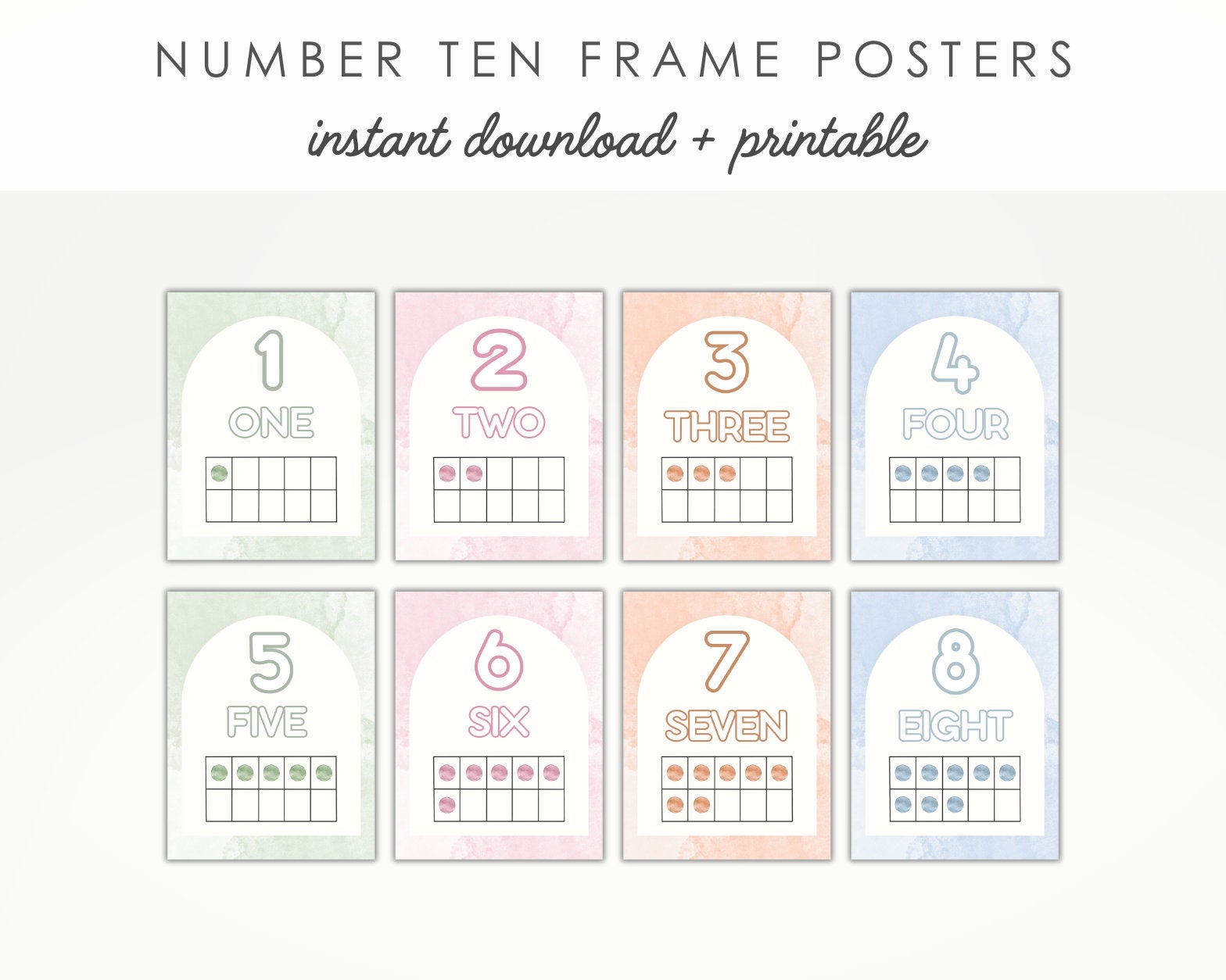Number Ten Frame Classroom Posters, Printable Education Posters ...