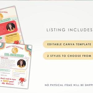 Back to School, Meet the Teacher Editable Canva Template, Colorful ...