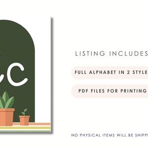 Plant Lady Classroom Decor, Alphabet Posters, Boho, Two Styles, Letter ...