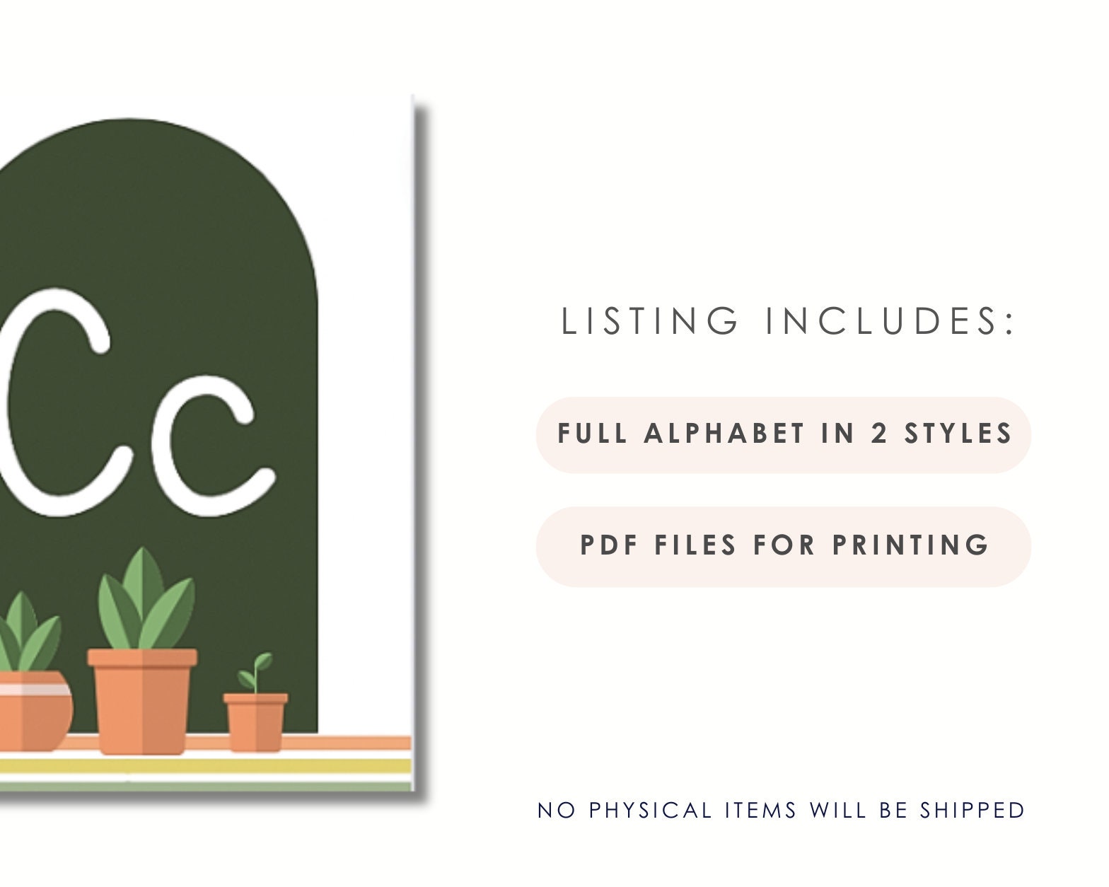 Plant Lady Classroom Decor, Alphabet Posters, Boho, Two Styles, Letter ...